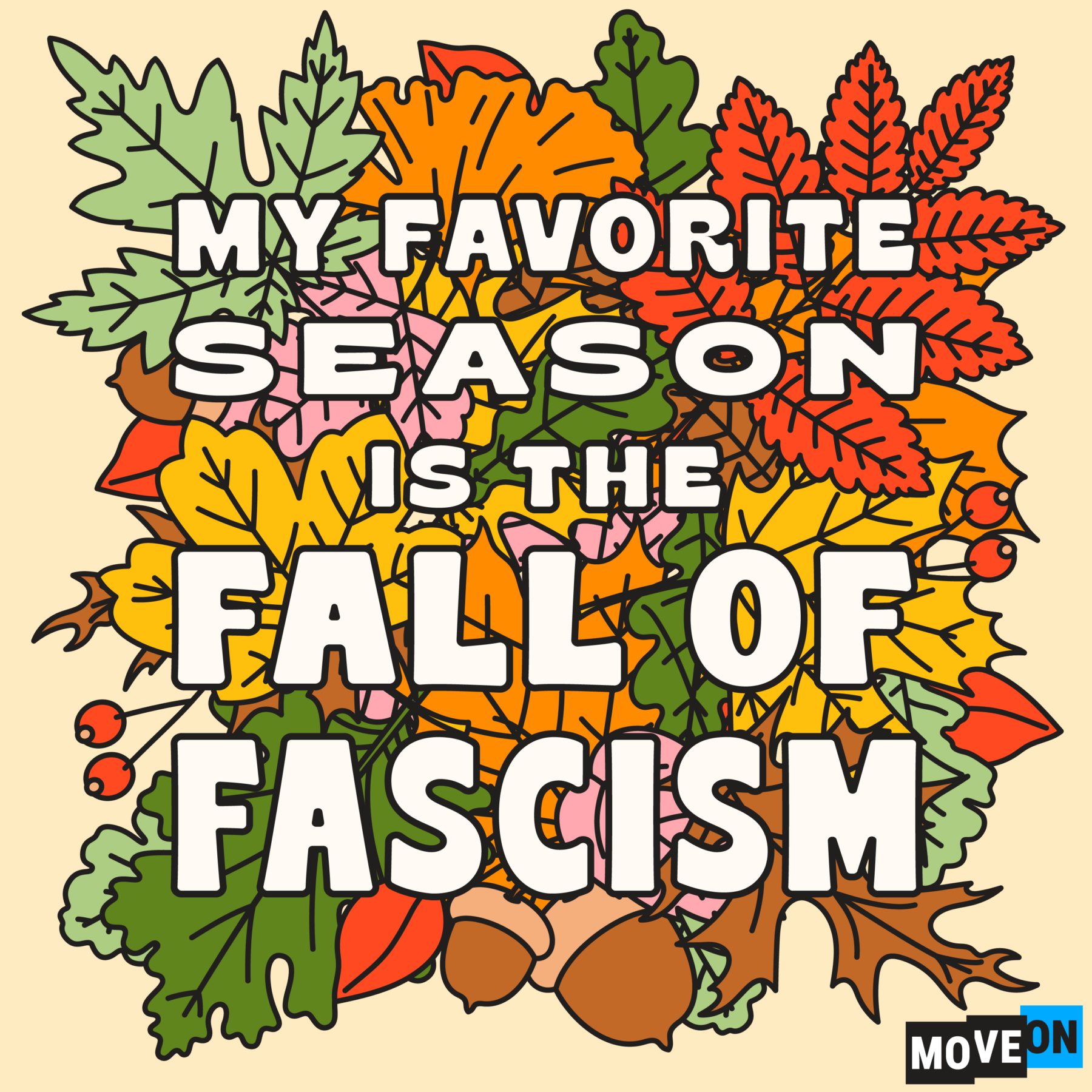 Free “My Favorite Season is the Fall of Fascism” Sticker • Hey, It’s Free!