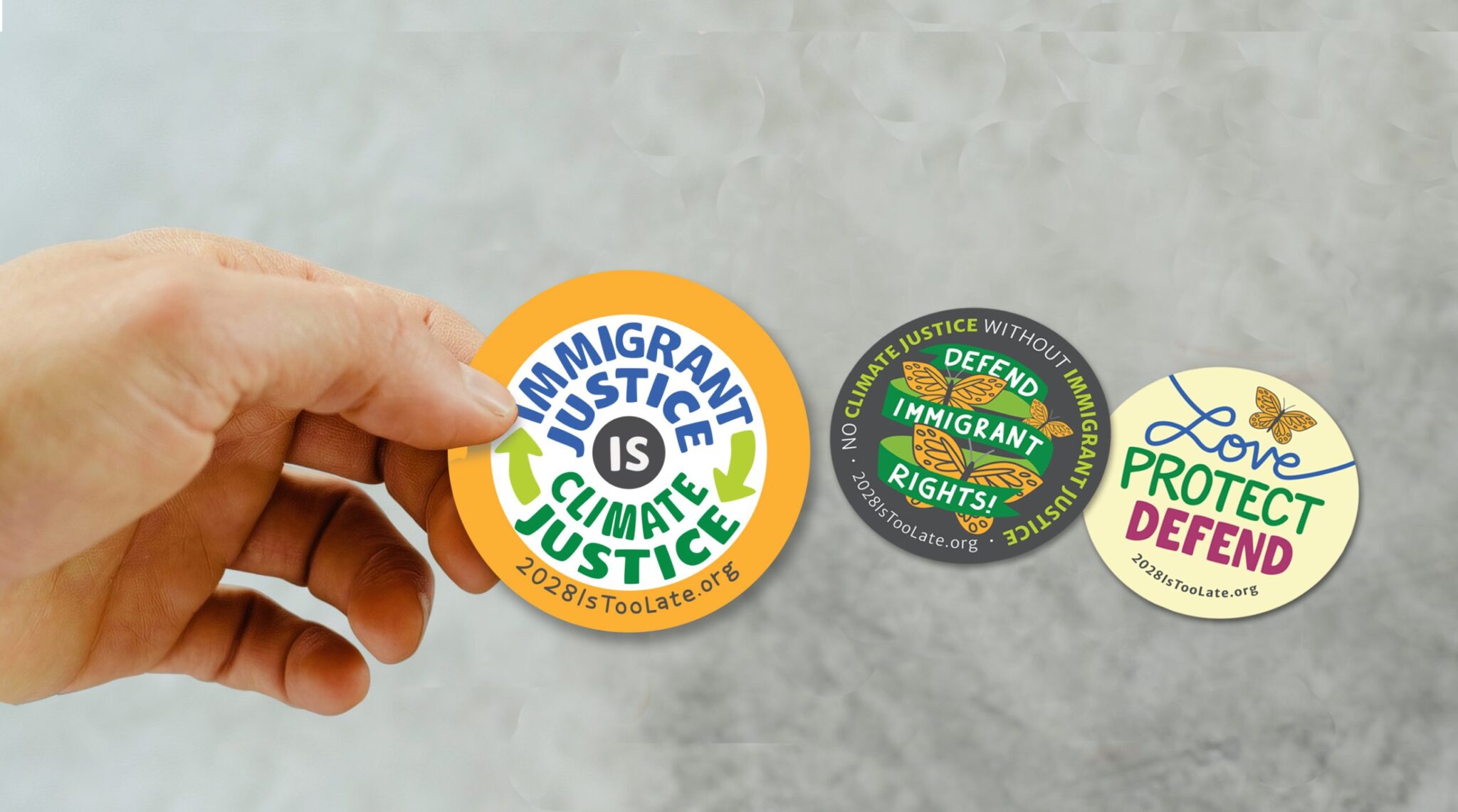 Free “2028 Is Too Late” Sticker Packets • Hey, It’s Free!